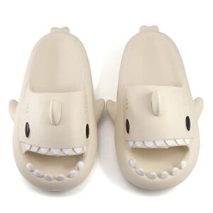 saguaro cute cartoon shark slippers womens quick drying non-slip slides mens bathroom slippers gym slidess soft sole open toe house slippers