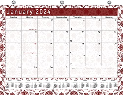 2023-2024 Calendar 16 Months Student Calendar/Planner for 3-Ring Binder, Desk, or Wall -v014