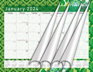 2023-2024 calendar 16 months student calendar/planner for 3-ring binder, desk, or wall -v016