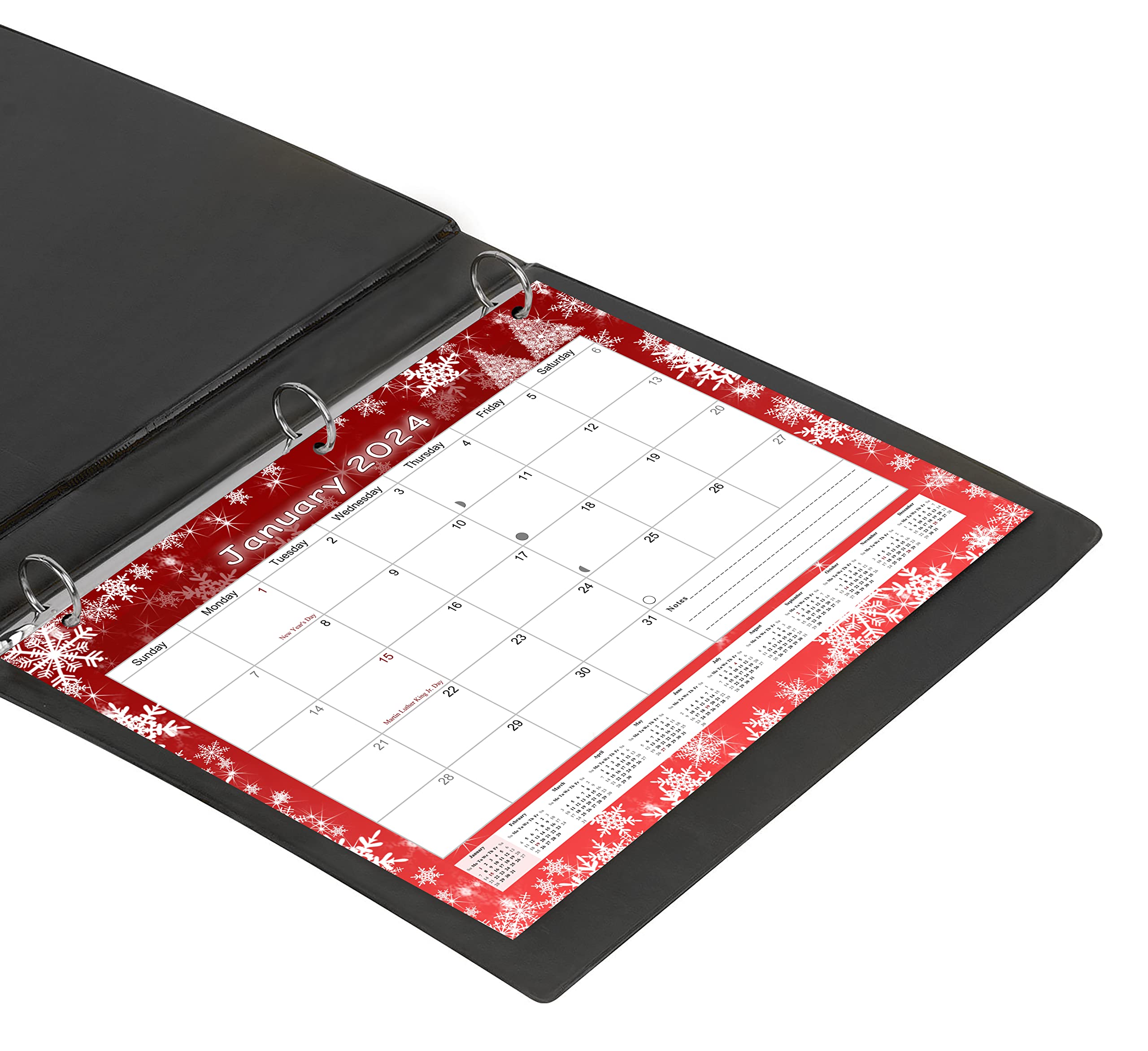 2023-2024 Calendar 16 Months Student Calendar/Planner for 3-Ring Binder, Desk, or Wall -v029