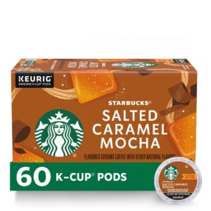 starbucks k-cup coffee pods—salted caramel mocha flavored coffee—100% arabica—naturally flavored—6 boxes (60 pods total)