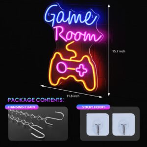 Ferghana Dimmable Neon Sign, USB Live On Air Led Signs For Bedroom Wall, Microphone Neon Lights Signs For Tiktok Youtube Twitch Streamers, Light Up Sign Gift For Studio Gaming Room Decor(GAME ROOM)