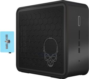 intel nuc bxnuc9i5qnx1 home & business mini desktop i5-9300h 4-core, 16gb ram, 256gb m.2 sata ssd, uhd 630, wifi 6, bt 5.2, hdmi, usb 3.1, sd card, black, win10h w/hub