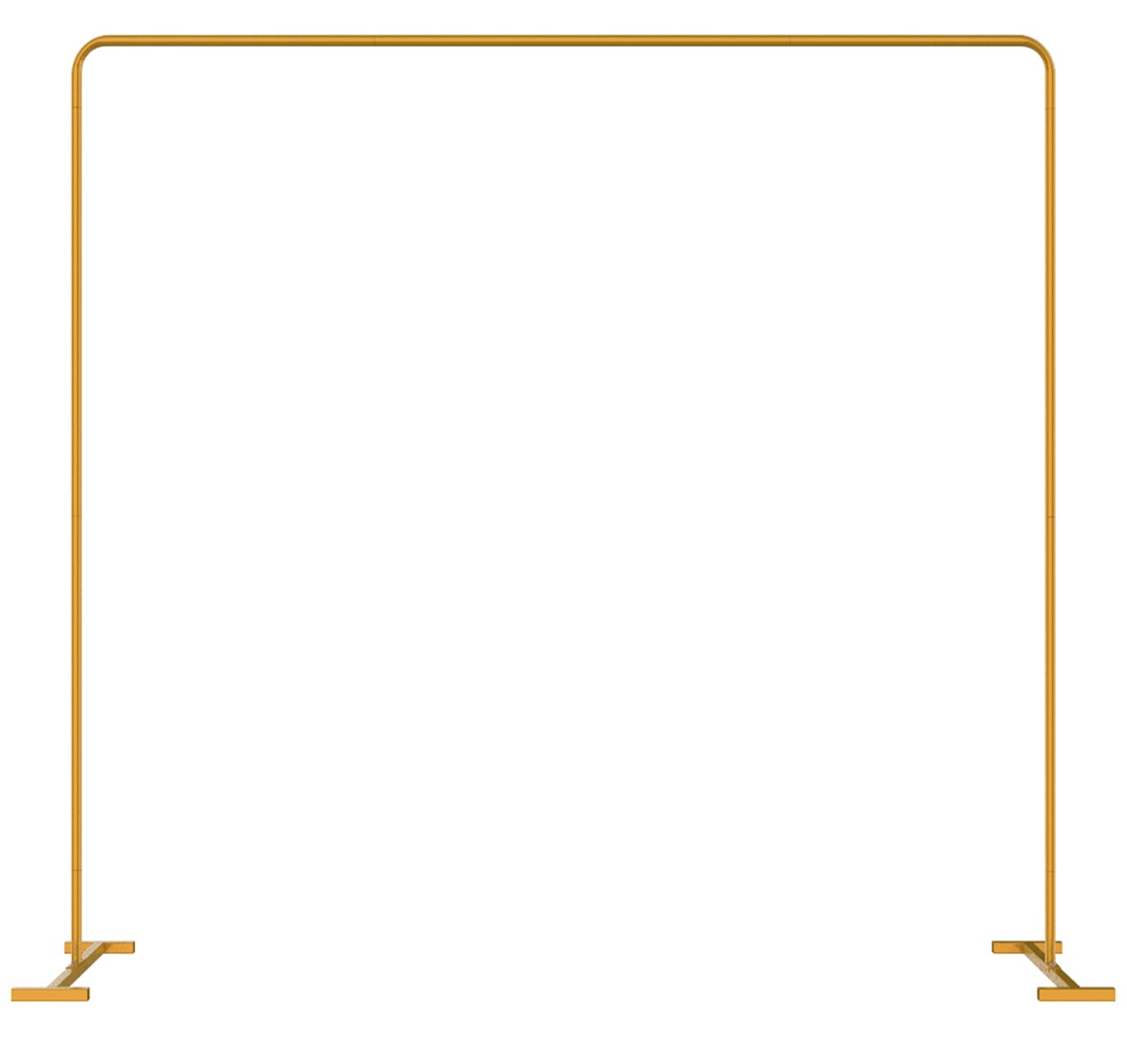 LANGXUN Heavy Duty Gold Metal Square Backdrop Stand Arch for Wedding Birthday Decoration, Graduation Decorations, Ceremony Reception, Event Party Supplies, Baby Shower Photo Booth Background Supplies