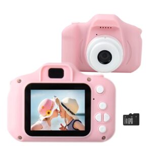 children's digital camera with 1080p screen, gifts for kids,support photo and video recording with 32gb sd card,cute, small in size and light in weight, suitable for small hands