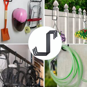 Large Vinyl Coated Heavy Duty Garage Storage Utility Hanging Hooks(6 Pack)Rafter Hanger Hook Hanging Tools Bicycle Hooks Ladder Hooks for Fence Pool Cover Hook Sport Equipment Garage Storage Organizer