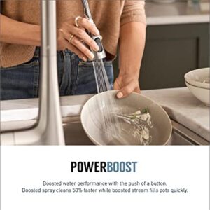 Moen Haelyn Spot Resist Stainless Single-Handle Pull-Down Sprayer Kitchen Faucet Featuring Power Boost for a Faster Clean, Soap Dispenser Included, 87627SRS