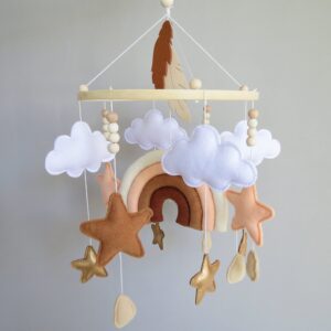 Rainbow Crib Mobile Boho Baby Mobile for Crib Nursery DéCor