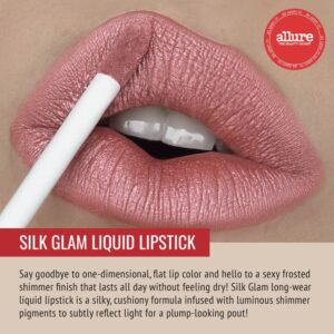 Runway Rogue Silk Glam Liquid Lipstick, Long Wear Frosted Pink-Lemonade Lipstick, ‘Call Sheet’