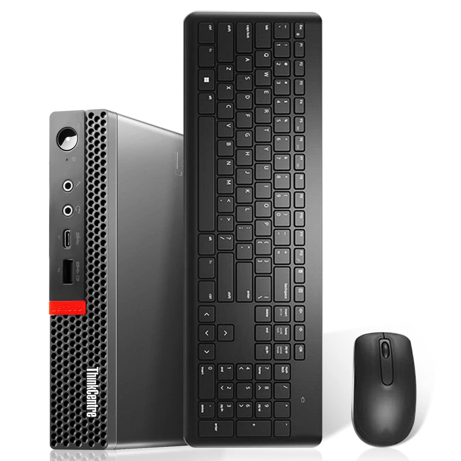 Lenovo ThinkCentre M920q Tiny Desktop Intel i5-8500T Up to 3.50GHz 16GB RAM New 1TB NVMe SSD Built-in AX210 Wi-Fi 6E BT HDMI Dual Monitor Support Wireless Keyboard and Mouse Win11 Pro (Renewed)