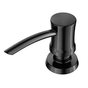 kraus kitchen soap and lotion dispenser in spot-free black stainless steel, ksd-54sfsb