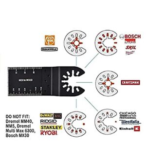 100 Pcs Oscillating Tool Blades, Professional Universal Oscillating Saw Blades, Wood Multitool Blades, Quick Release Durable Oscillating Tool, Oscillating Tool Blades Fit All Models(SH)