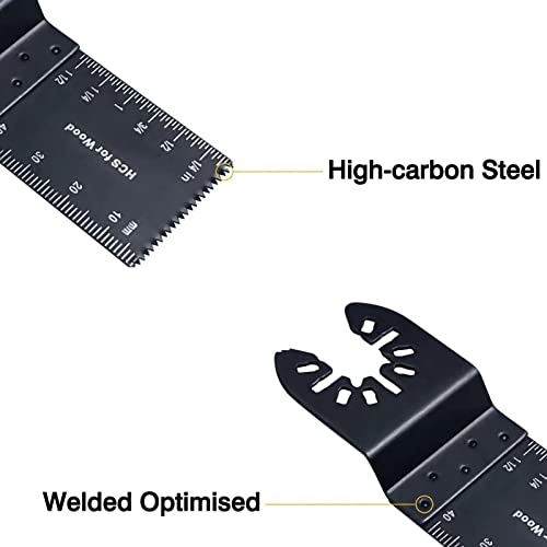 100 Pcs Oscillating Tool Blades, Professional Universal Oscillating Saw Blades, Wood Multitool Blades, Quick Release Durable Oscillating Tool, Oscillating Tool Blades Fit All Models(SH)