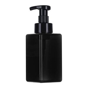 soap dispenser pump square clear foaming bottle liquid soap whipped mousse points bottling shampoo lotion shower gel foam pump bottles ending 250/450/650ml hand lotion bottle ( color : 650ml black )