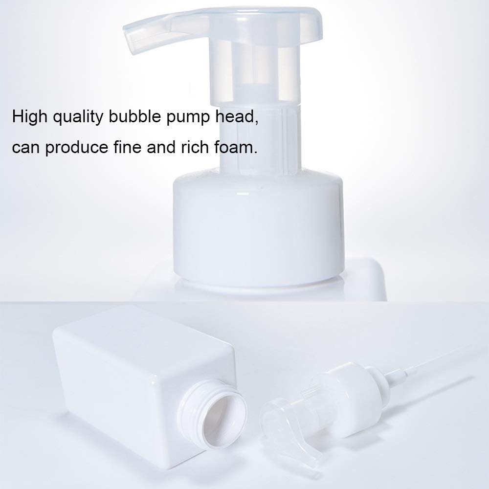 Soap Dispenser Pump Square Clear Foaming Bottle Liquid Soap Whipped Mousse Points Bottling Shampoo Lotion Shower Gel Foam Pump Bottles Ending 250/450/650ML Hand Lotion Bottle ( Color : 650ml black )