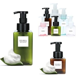 Soap Dispenser Pump Square Clear Foaming Bottle Liquid Soap Whipped Mousse Points Bottling Shampoo Lotion Shower Gel Foam Pump Bottles Ending 250/450/650ML Hand Lotion Bottle ( Color : 650ml black )