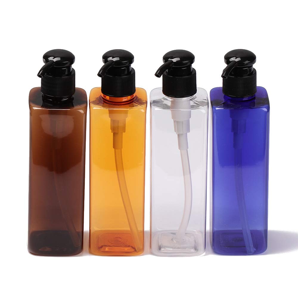 FKJLUN Soap Dispenser Pump 250ml Foaming Bottle Liquid Soap Whipped Mousse Points Bottling Shampoo Lotion Shower Soap Dispensers Gel Foam Pump Bottles 5Colors Hand Lotion Bottle (Color : Brown 1)