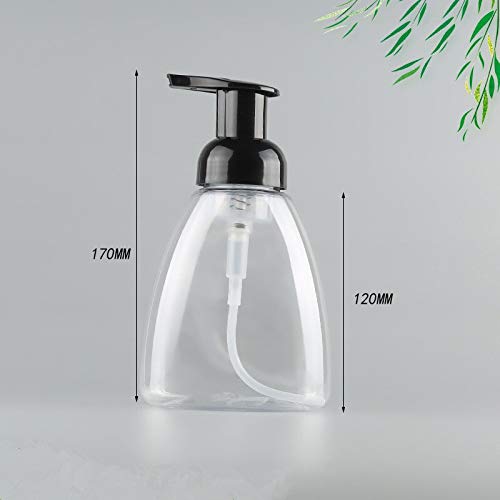 FKJLUN Soap Dispenser Pump 1PCS 300ML Clear Foaming Bottle Foaming Soap Dispenser Pump Soap Mousses Liquid Dispenser Shampoo Lotion Shower Gel Foam Bottles Hand Lotion Bottle (Color : Transparent)