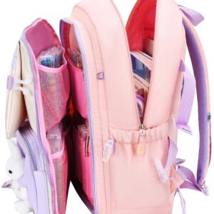 nine-tailed fox Bunny Backpack for Girls,Cute Backpack Little Girl Kindergarten Preschool Elementary School Bookbag Set (Only Backpack Pink)