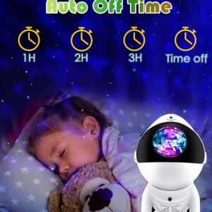 FLEWKEN Space Dog Star Projector - Space Buddy - Astronaut Galaxy Projector Starry Voyager Nebula Ceiling LED Lamp with Timer and Remote, for Gaming Room Decor, Christmas Gift for Kids Adults