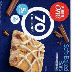 Fiber One 70 Calorie Soft-Baked Bars, Cinnamon Coffee Cake, 18 ct