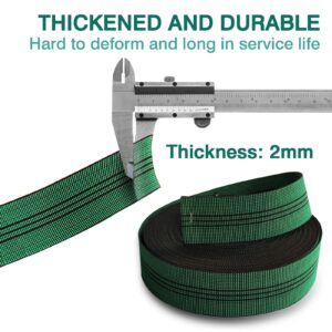 QQCASE Sofa Elastic Webbing, Stretch Latex Band, Furniture Repair DIY Upholstery Modification, Lawn Chair Couch Material Replacement, Spring Alternative -3 Inch Wide x 60 Ft Long,1 Roll Green.