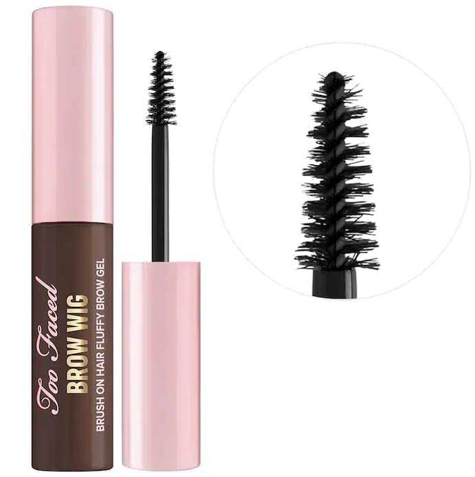 Too Faced Brow Wig Brush On Hair Fluffy Brow Gel - Dark Brown