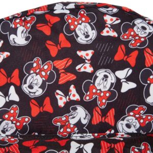 Disney Minnie Mouse Backpack for Kids and Adults, 16 inch, Red and Black