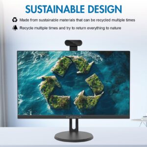 EUISHIHUA 24” All-in-One Computers, i7 Quad-Core Desktop Computer with Camera, 8G Ram 512G SSD IPS HD Display, WiFi Bluetooth for Home Entertainment Business Office (i7-Black)