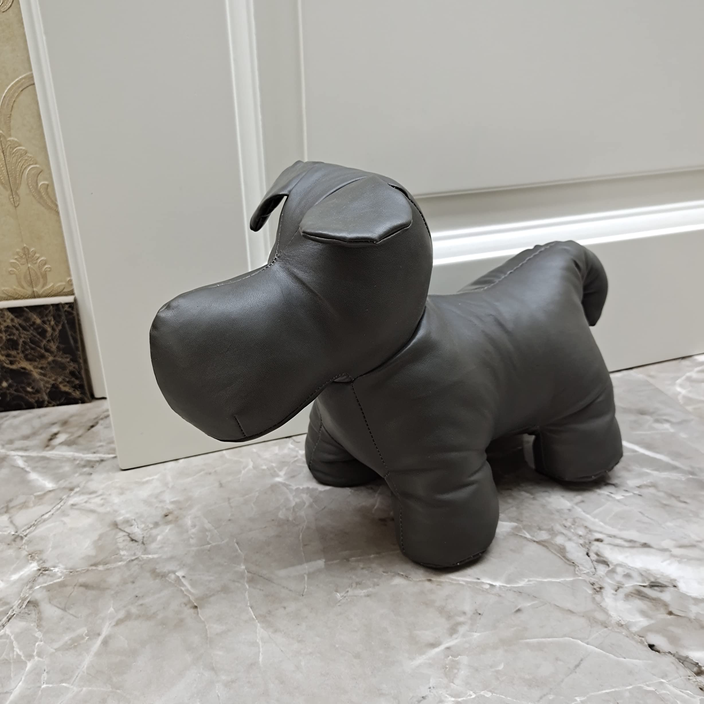 Animal Interior Door Stopper Doorstops Book Stopper Wall Protectors Anti Collision Decorative Dog (Grey Stand)