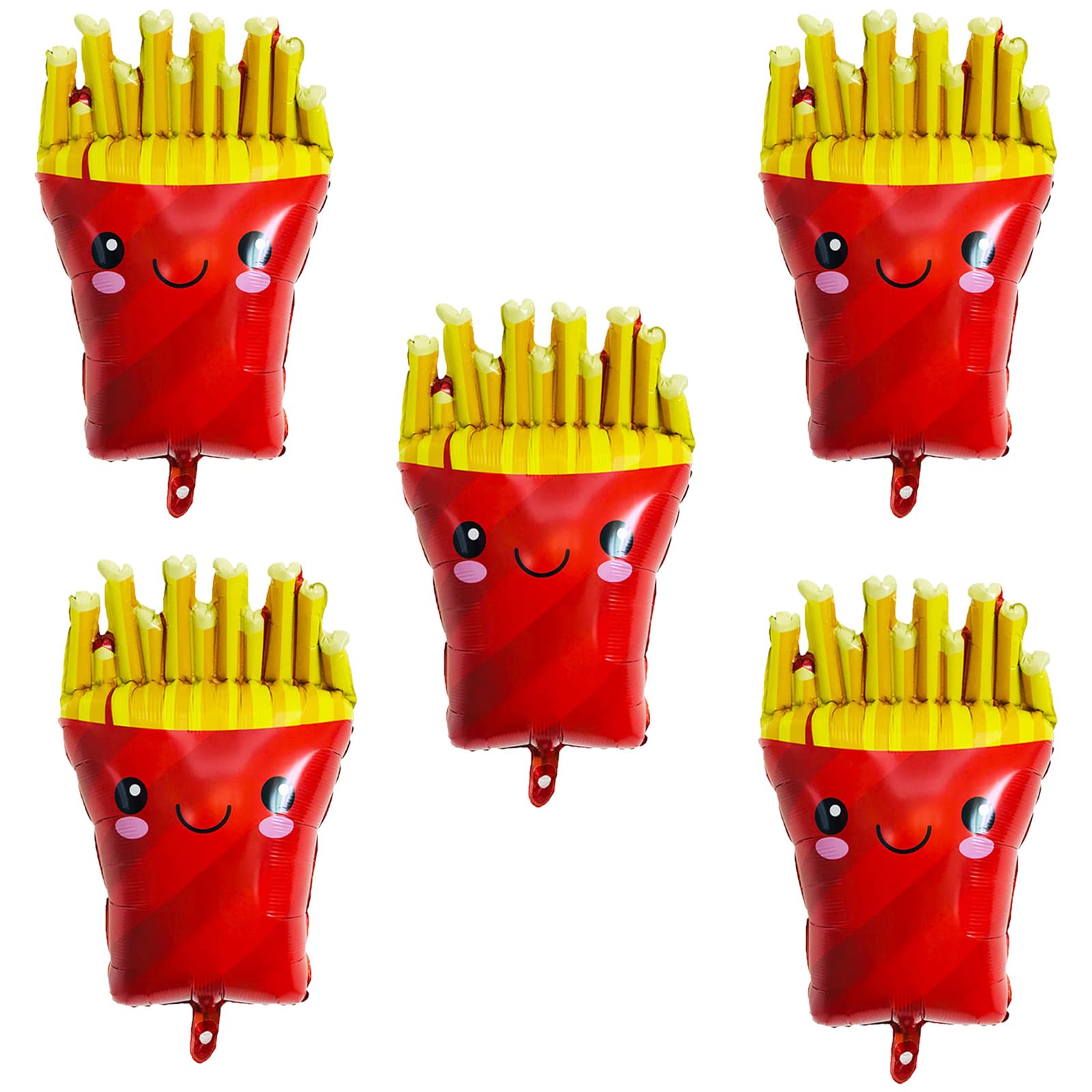 10Pcs French Fries Balloons Hamburg Balloons Food Birthday Foil Balloons for Birthday Fast Food Snacks Themed Party Decorations Supplies