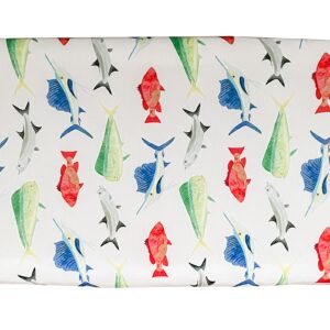 Fish Fitted Changing Pad Cover, Made from Viscose from Bamboo and Spandex Material, Fits Standard Changing Pad, by Florida Kid Co.