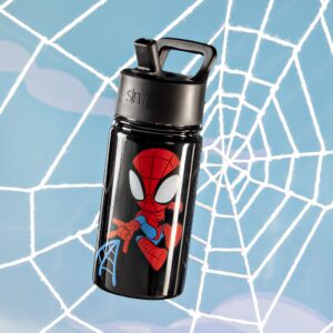 Simple Modern Spiderman Kids Water Bottle with Straw Lid | Marvel Insulated Stainless Steel Reusable Tumbler Gifts for School, Toddlers, Boys | Summit Collection | 14oz, Spidey Kid