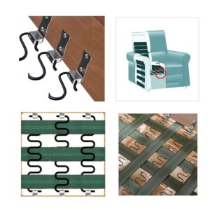 Qinwuwu XXHong Sofa Spring Clips Stainless Steel Couch Spring Repair Kit for Sofa Chair Bed Spring Buckle 12 PCs