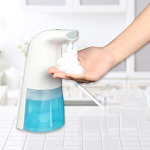 FKJLUN Soap Dispenser Pump Soap Dispenser Smart Sensor Soap Foam Wall Mounted Touchless Infrared Automatic Soap Liquid Dispenser Pump for Kitchen Bathroom Hand Lotion Bottle (Color : Blue 450ML)