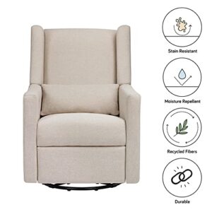 Babyletto Kiwi Electronic Power Recliner and Swivel Glider with USB Port in Performance Beach Eco-Weave, Water Repellent & Stain Resistant, Greenguard Gold and CertiPUR-US Certified