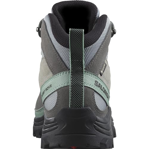 Salomon Women's QUEST ROVE GORE-TEX Leather Hiking Boots for Women, Quarry / Quiet Shade / Black, 8.5