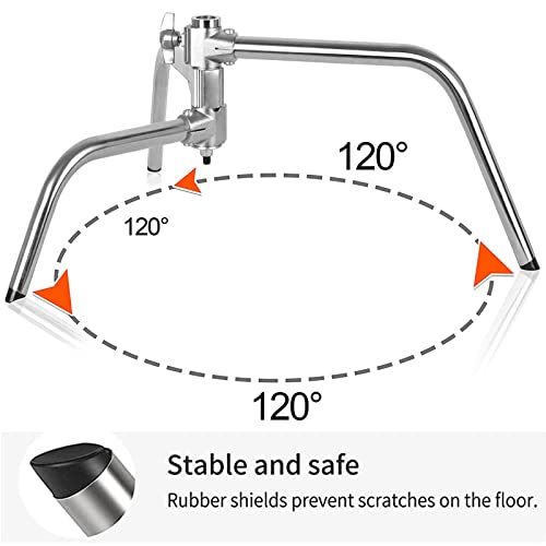 Lapgood Stainless Steel Heavy Duty C-Stand with Boom Arm,10.8ft/330cm Adjustable Photography Stand with 4.2ft/128cm Holding Arm,2 Grip Head,Sandbag,Storage Bag for Studio Monolight, Softbox, Reflector