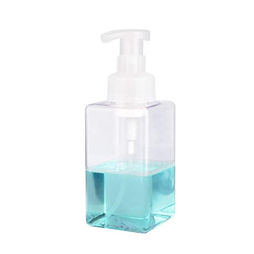 QTBH Soap Dispenser 450ml Foaming Dispenser Refillable Pump Bottle for Liquid Soap Shampoo Body Wash Bathroom Container for Cosmetics Soap Pump (Capacity : 250ml, Color : Clear)