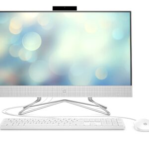 HP 24" All-in-One Desktop, AMD Athlon Silver 3050U Processor, AMD Radeon Graphics, 8 GB RAM, 256 GB SSD, Windows 11 Home (24-dd0210, Snow White) (Renewed)