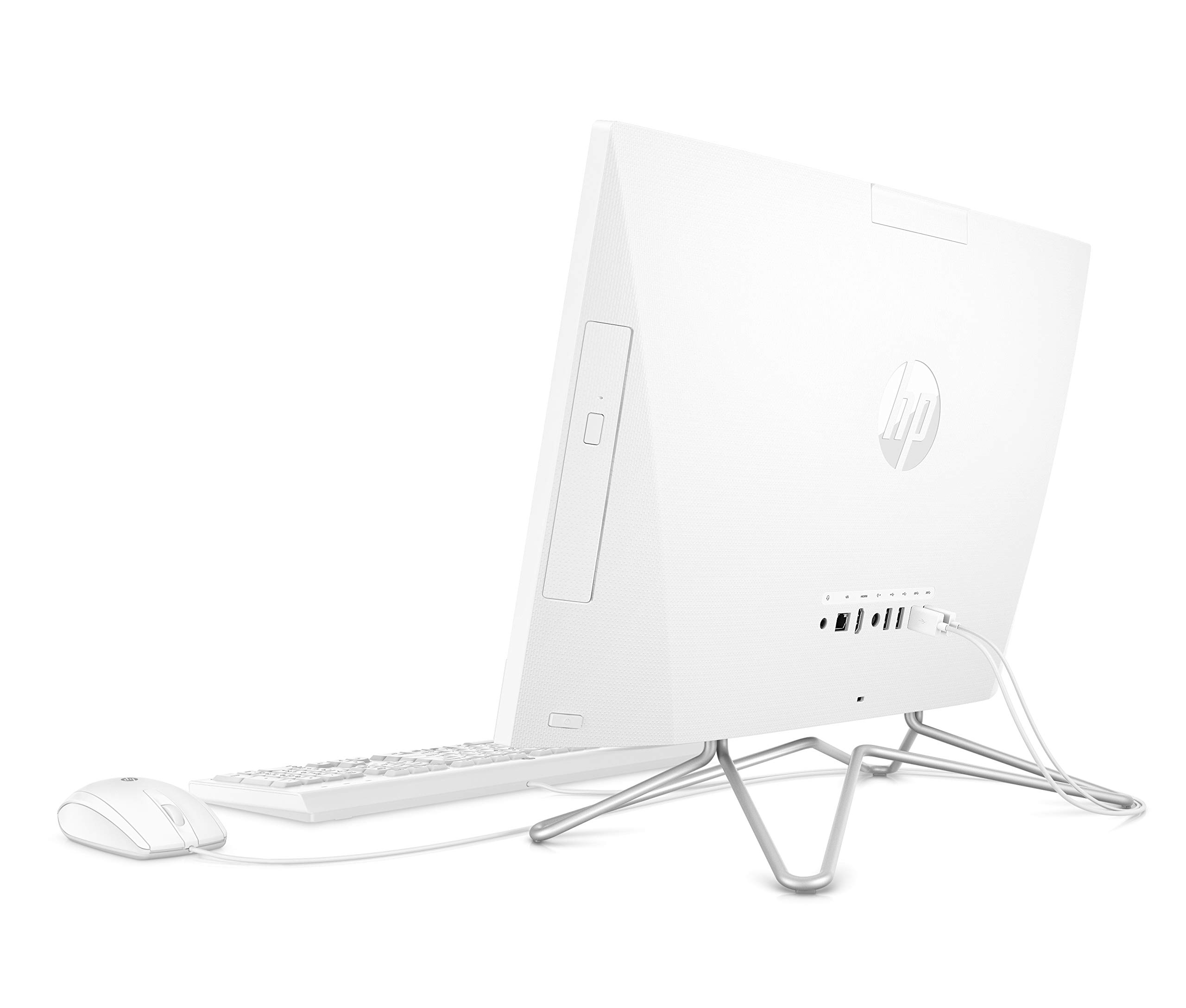 HP 24" All-in-One Desktop, AMD Athlon Silver 3050U Processor, AMD Radeon Graphics, 8 GB RAM, 256 GB SSD, Windows 11 Home (24-dd0210, Snow White) (Renewed)