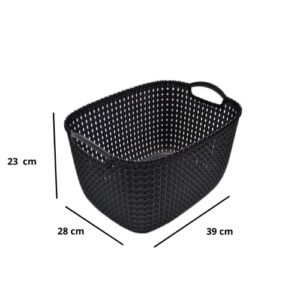 IPP Pack of 2 black organizing baskets