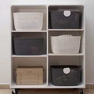 IPP Pack of 2 black organizing baskets