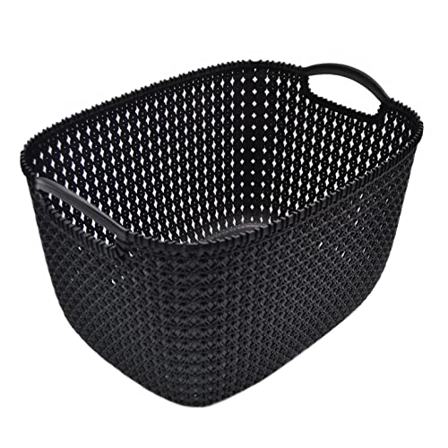 IPP Pack of 2 black organizing baskets