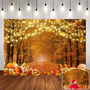 avezano fall backdrop for photography autumn maple forest leaves thanksgiving photo background give thanks party decorations farm harvest event banner(7x5ft)