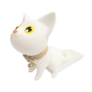 cute cat door stopper - creative door wedge soft durable decorative door stop anti-skid base non scratching suitable for placement against any doors