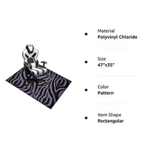 DELAM Office Chair Mat for Hardwood Floor & Tile Floor, Under Desk Chair Mats for Rolling Chair, Computer Chair Mat for Gaming, Large Anti-Slip Floor Protector Rug, Not for Carpet, 47"x35", Pattern