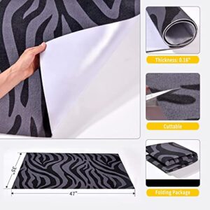 DELAM Office Chair Mat for Hardwood Floor & Tile Floor, Under Desk Chair Mats for Rolling Chair, Computer Chair Mat for Gaming, Large Anti-Slip Floor Protector Rug, Not for Carpet, 47"x35", Pattern