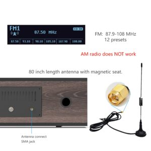 KEiiD Retro CD Players for Home with Speakers Wooden Booombox Stereo System with Bluetooth Receiver FM Radio Tuner USB AUX, Bass/Treble Adjustable