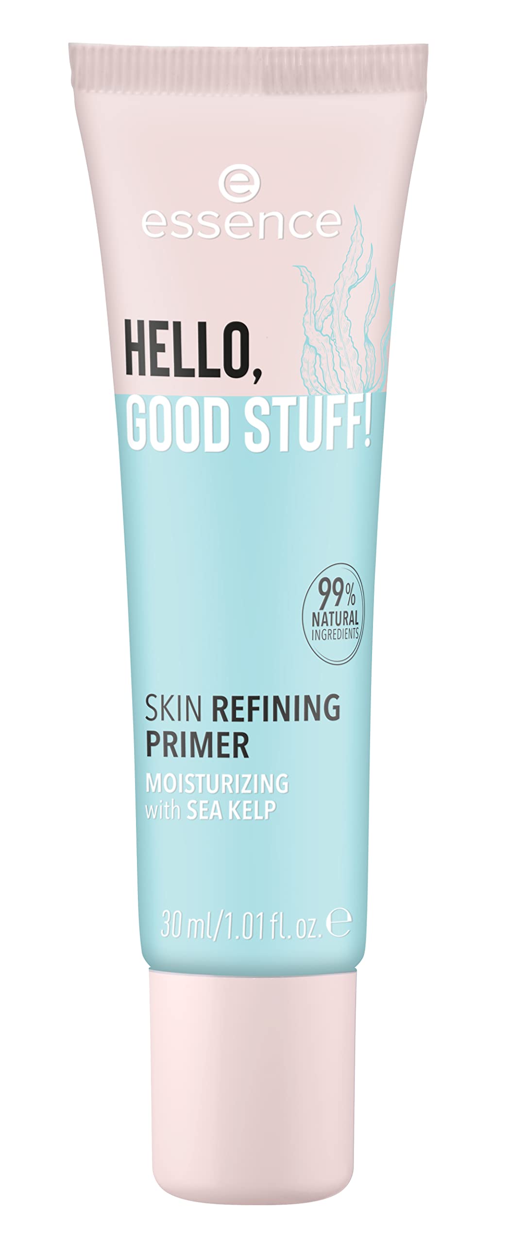 essence | Hello, Good Stuff! Skin Refining Primer | Made With Sea Kelp & 98% Natural Ingredients | Moisturizing & Mattifying Make Up Base | Vegan & Cruelty Free | Made Without Gluten, Oil, Parabens, & Microplastics